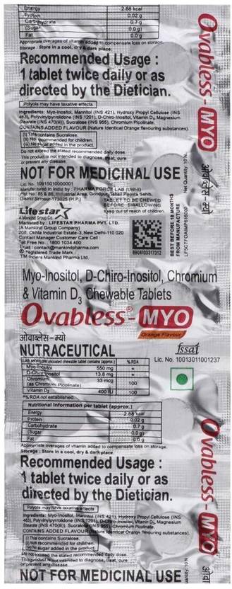 LifeStar Ovabless Myo Tablets Price in India - Buy LifeStar Ovabless ...