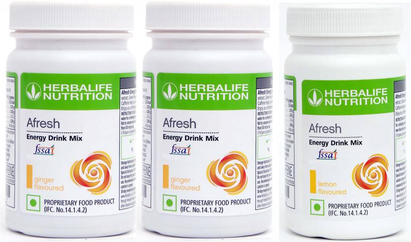 HERBALIFE Afresh Energy Drinks Mix afresh Ginger 2 pcs +1 pcs Lemon ...