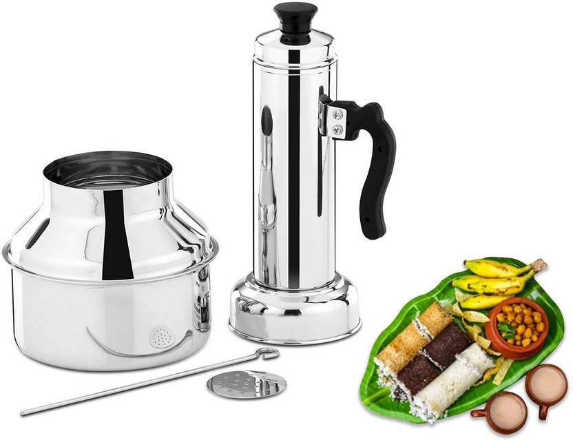 Panca Stainless Steel Puttu Kudam Chirattaa Puttu Maker with Steamer ...