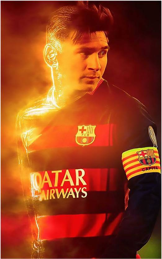 Lionel Messi Flex Poster for Room B81 Paper Print - Abstract ...