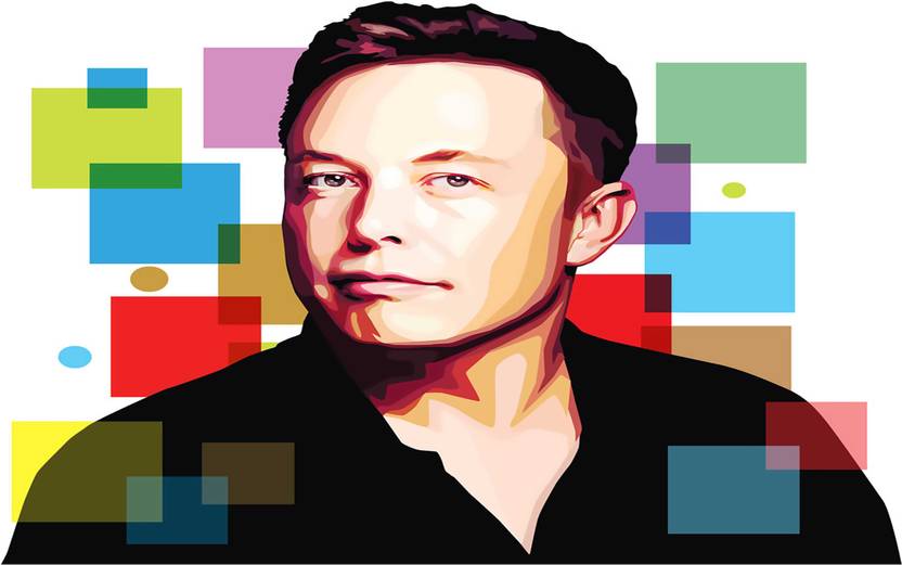 Elon Musk Flex Poster for Room B10 Paper Print - Abstract, Decorative ...