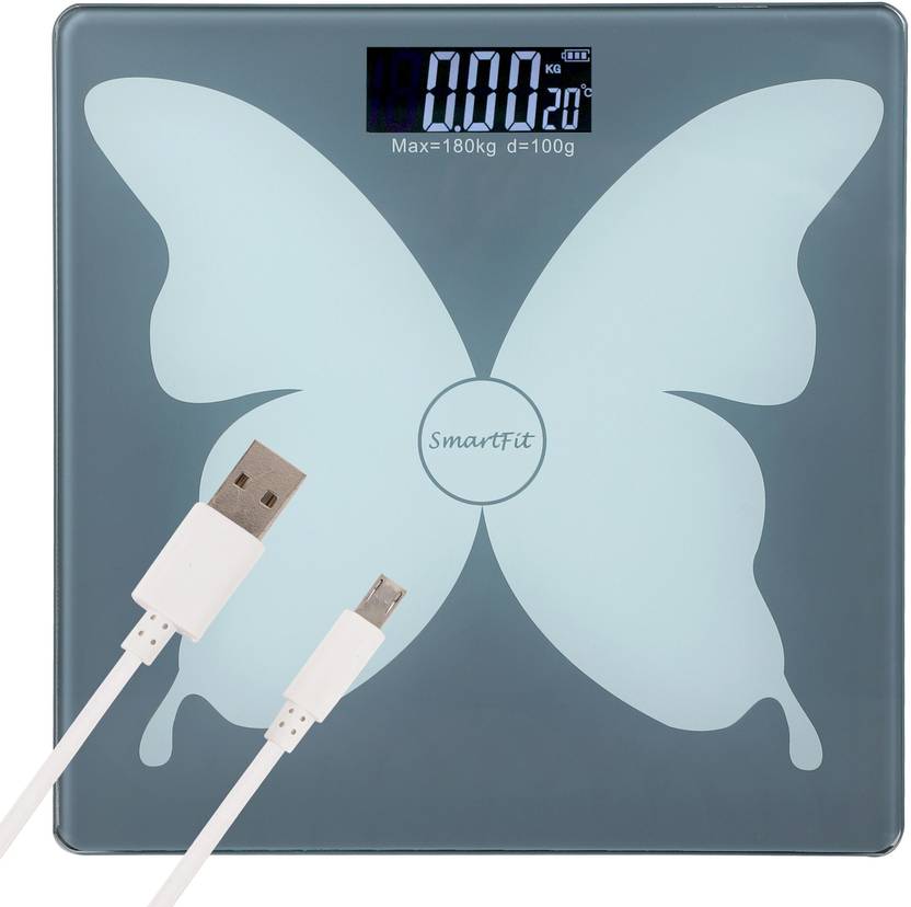 SMART FIT Rechargeable Digital Weighing Scale Electronic Weight Machine ...