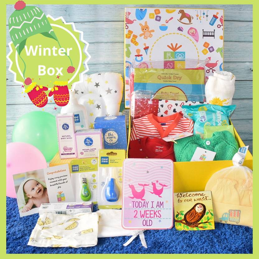 The Baby First Box New Born Baby Essential Kit - 25 Items(Winter Kit ...