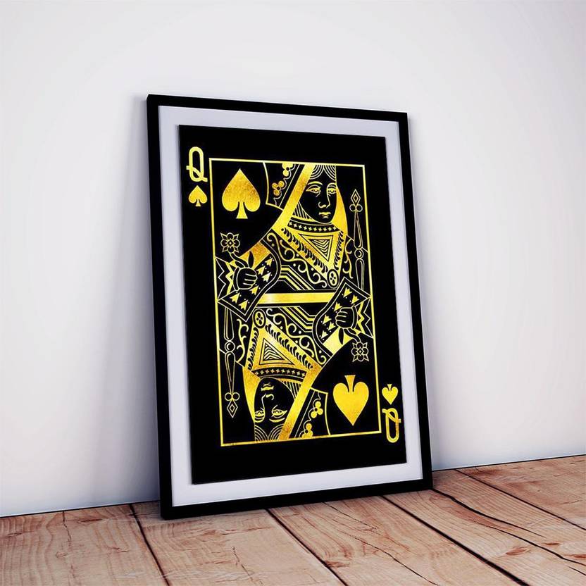 Queen of Spades Poster Framed for Room and Office Fine Art Print ...
