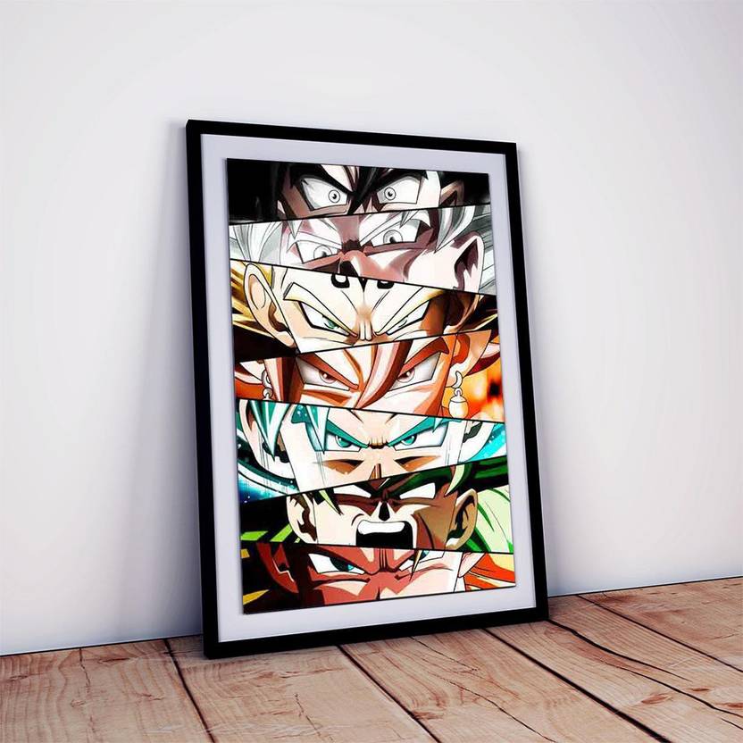 Anime Character Goku Poster with Frame larger Size for Room and Home ...