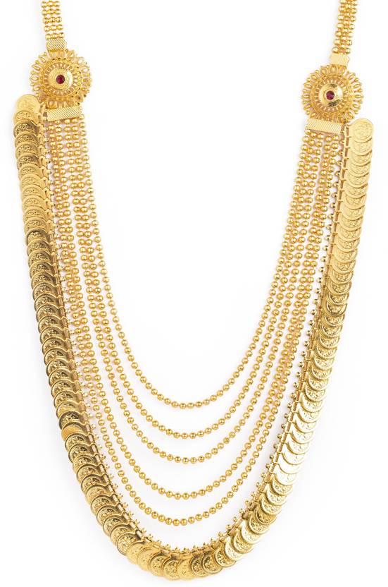 Parna One Gram Gold-plated Long Necklace Multistrand Kasulaperu ...