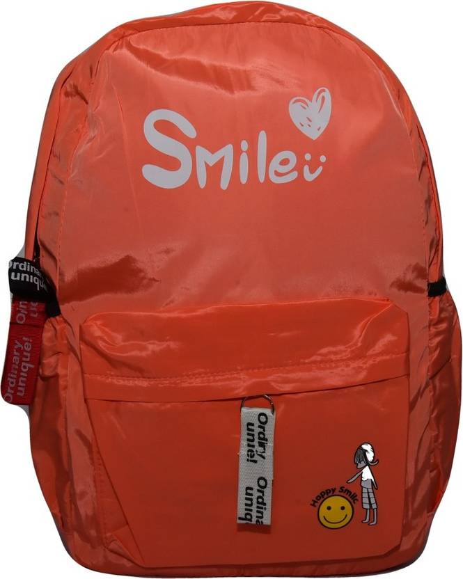 Family collection Smiley Face Solid Maroon Pithu Bag For College 25 L ...