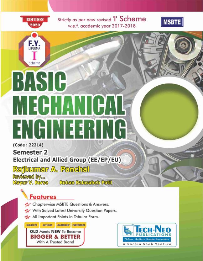 Basic Mechanical Engineering - Mechanics ( Sem 2 Electrical MSBTE Diploma ): Buy Basic ...