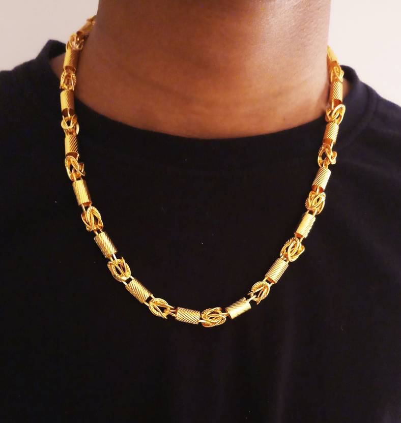 Minprice Minprice® 1 Gram High Quality Gold Plated Thick Neck Chain ...