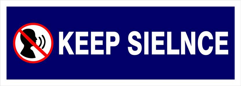 ZEDEF KEEP SILENCE Emergency Sign Price in India - Buy ZEDEF KEEP ...