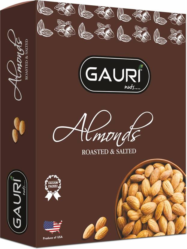 gauri nuts Almond(Almond Roasted n Salted ) Dry Fruits For Healthy Good ...