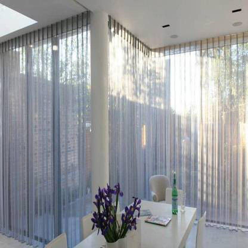 DPA Collection 244 cm (8 ft) PVC Transparent Long Door Curtain Single ...
