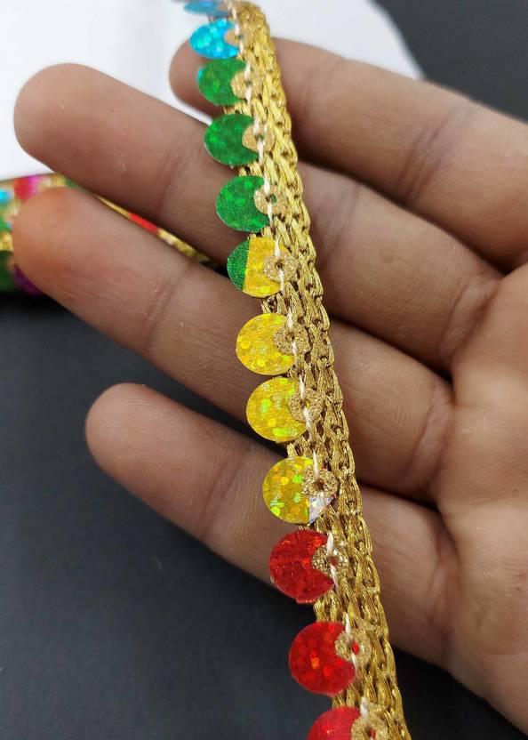 Mezin (Multi 9mm) Sequence Mirror Hanging Lace Border and Material ...