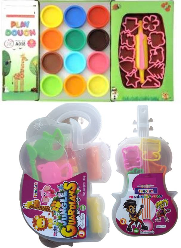 Upyukat 1 Set of Elephant Box Fun Clay / Modeling Clay 14 Colours with ...