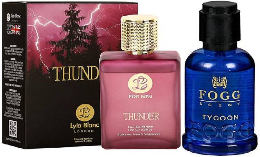Buy FOGG tycoon scent 15 ml & lyla blanc thunder parfum 100ml pack of 2 ...