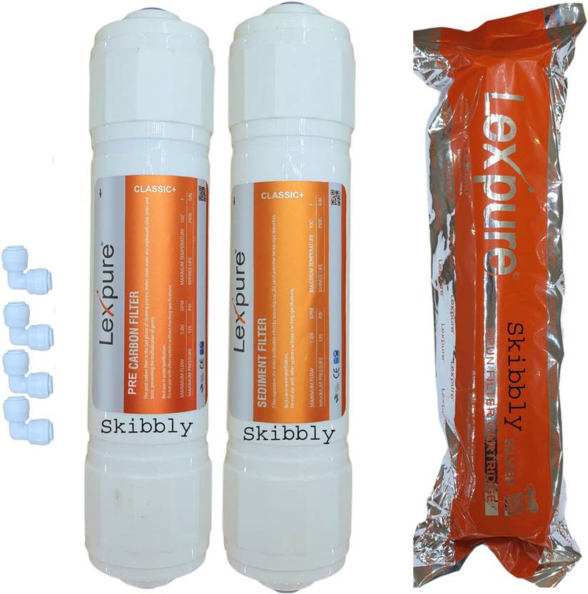 Skibbly Lexpure RO Classic Pre, Sedi Carbon inline Filter, lexpure Spun ...