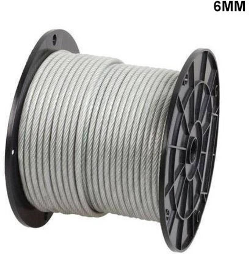 SB Chavan WIRE ROPE, 6MM, 20 MTR, UNGALVANISED STEEL - Buy SB Chavan ...