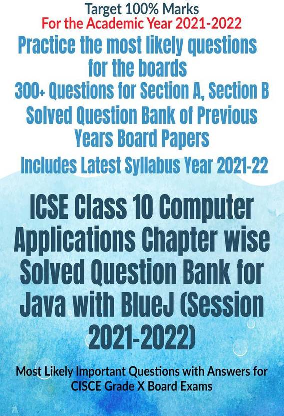 ICSE Class 10 Computer Applications Chapter wise Solved Question Bank ...
