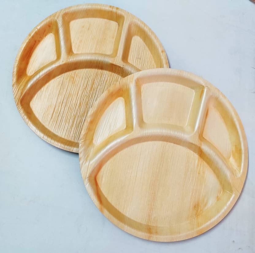 Amisol Global 12 inch 4 compartments Areca Palm Leaf Thali Plates ...