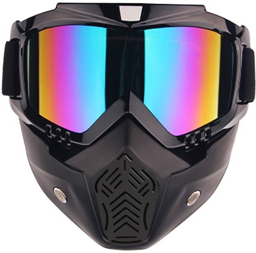 Qiisx Motorcycle Detachable Mask Goggle Outdoor Bicycles Dirtbike ...