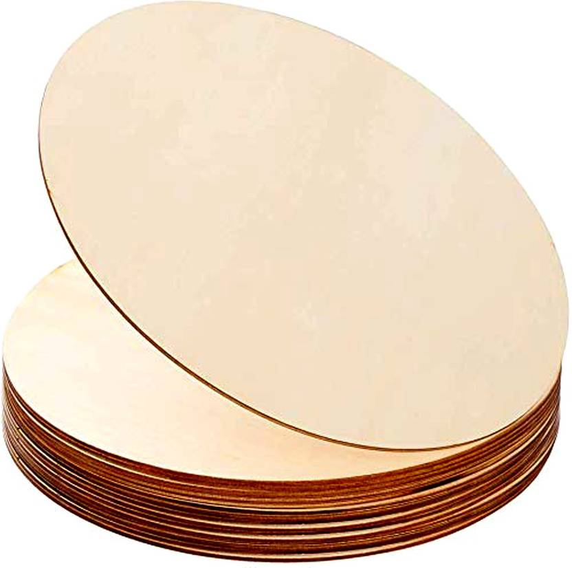 LOAM Plus Unfinished MDF Pine Wood Round Circle 2.5 mm Thick 12 inch ...