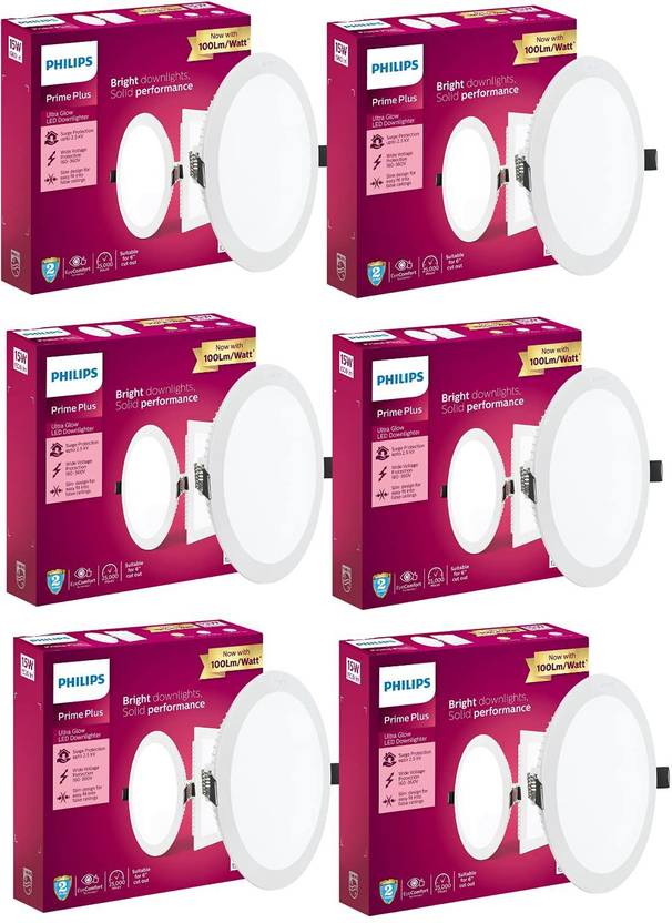 PHILIPS Philips 15W Round AP Plus UltraGlow LED DL Recessed LED Panel ...