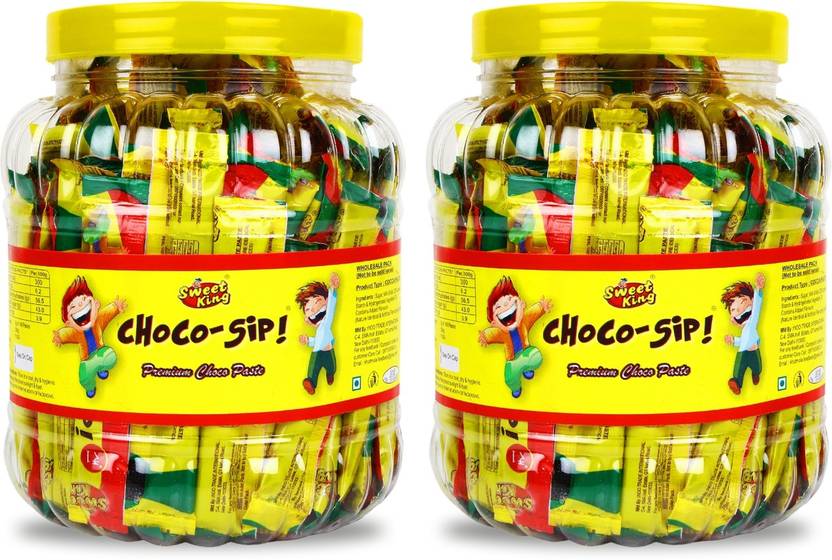 SWEET KING Combo Pack of 2 CHOCO-SIP Premium Delicious Chocolate Paste ...