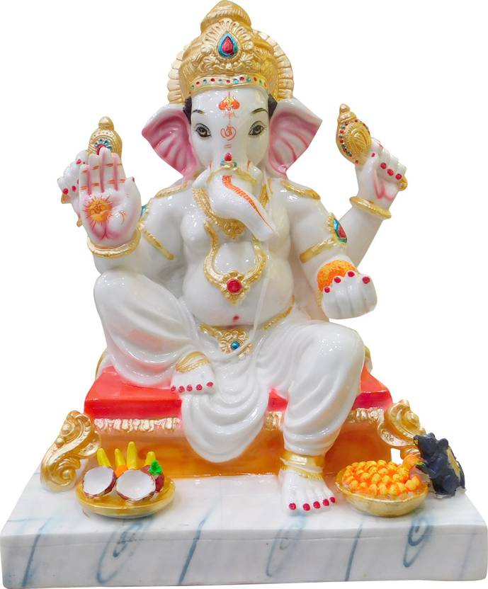 Vinayakmoorti Marble Big Size Ganesh Idol Home Pooja Temple Lord