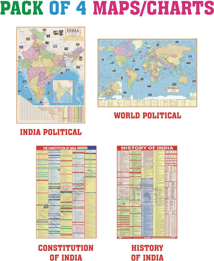 INDIA & WORLD POLITICAL MAP ENGLISH , CONSTITUTION OF INDIA CHART ...
