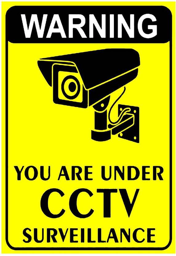 UT 29.7 cm You are Under CCTV Surveillance Stickers Self Adhesive Vinyl ...