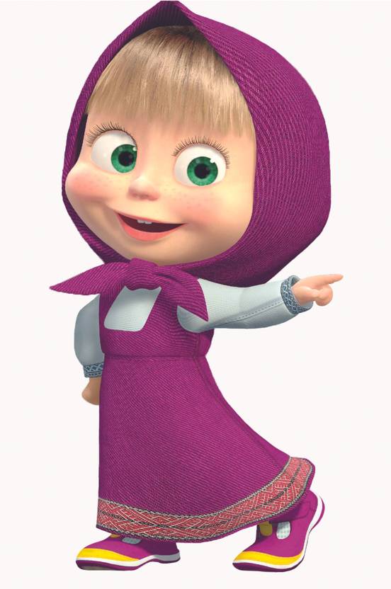 Masha and the Bear Cartoon Character Wall Poster|Decorative Wall Poster ...