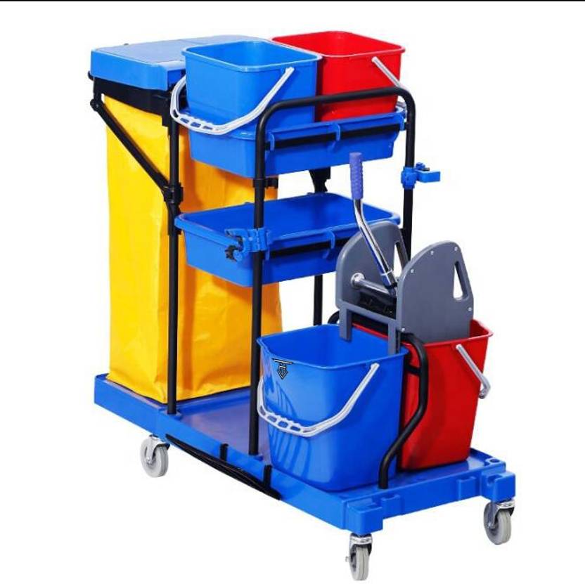 TARGET HYGIENE JANITOR CART WITH WRINGER TROLLEY SET 6 L Plastic Bucket ...