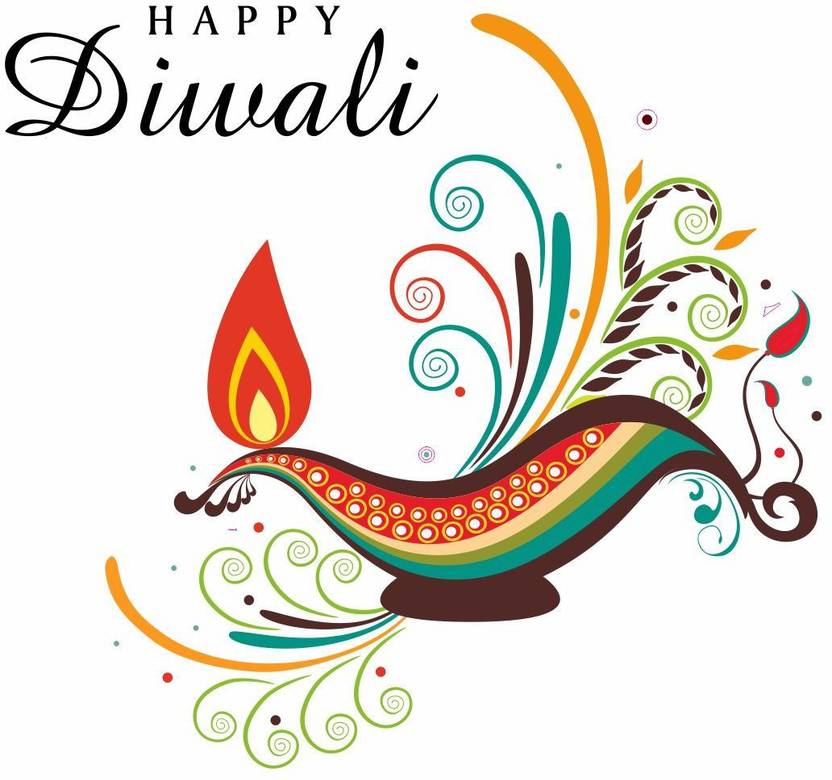 Saiii Designs 74 cm "Happy Diwali Diya Stickers" Wall Stickers ( Pack ...