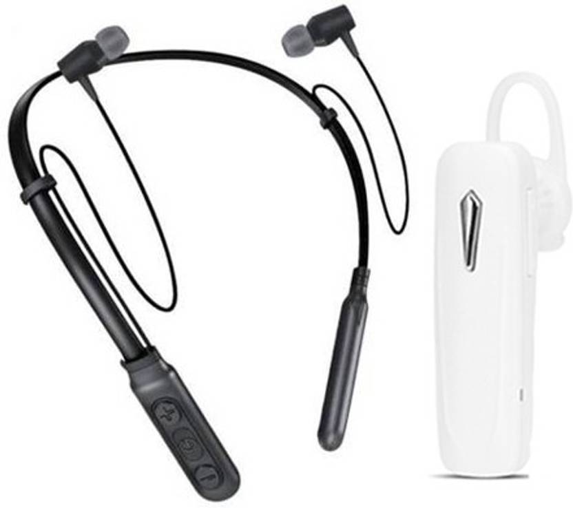 EGSHOP B11 Nack Band Combo K1Silver white Pack OF 02 Bluetooth Headset ...