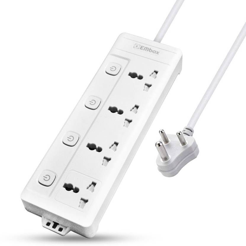 EMBox Extension boards 4 Socket with 4 Individual Switch with overload ...