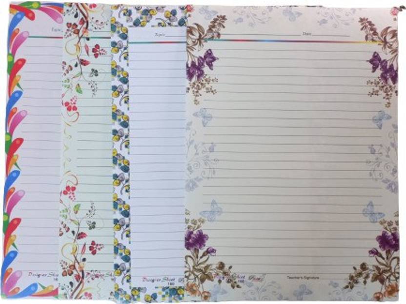 Flipkart.com | Peace A4 Designer Sheet ( pack of 5x20 sheets) 100 sheet ...