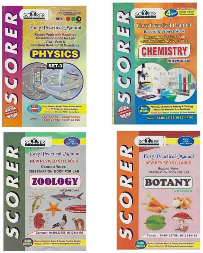 Scorer easy practical manual for intermediate, botany, zoology, physics &chemistry: Buy Scorer ...