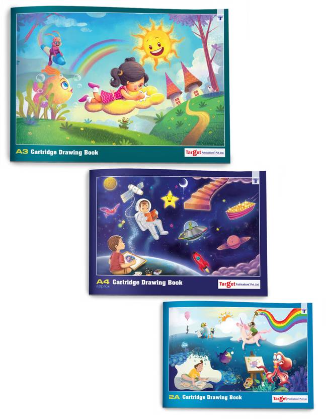 Target Publications Drawing Book for Artists, Kids | 2A, A3 & A4 Size ...