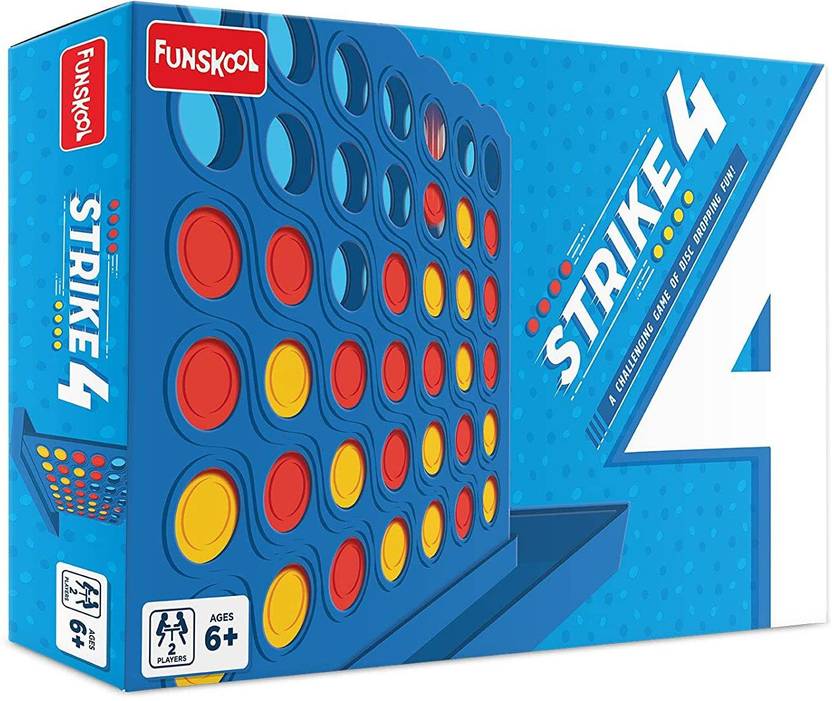 FUNSKOOL Strike 4 - Disc Dropping Fun Board Game for kids Strategy ...