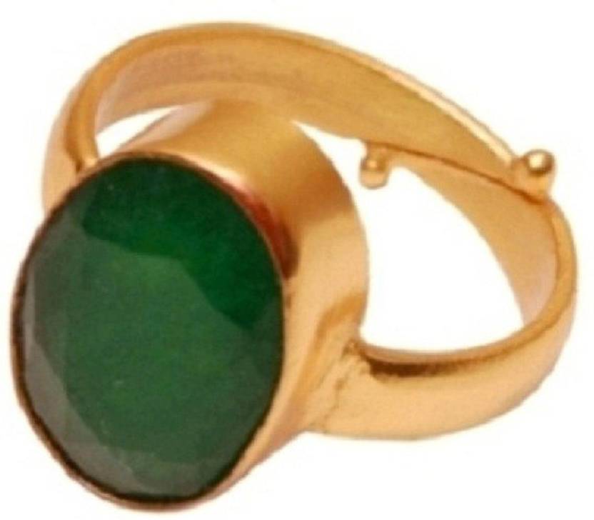 SECOND COPY SECOND COPY Certified Cultured Emerald (Panna) Panchdhatu 9.25 Ratti Ring ADJUSTBLE ...