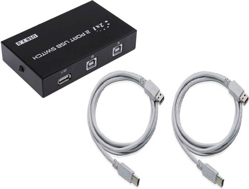 Etake 2 Port Usb Switch for Printer Connect 2 pc to 1 printer Sharing ...