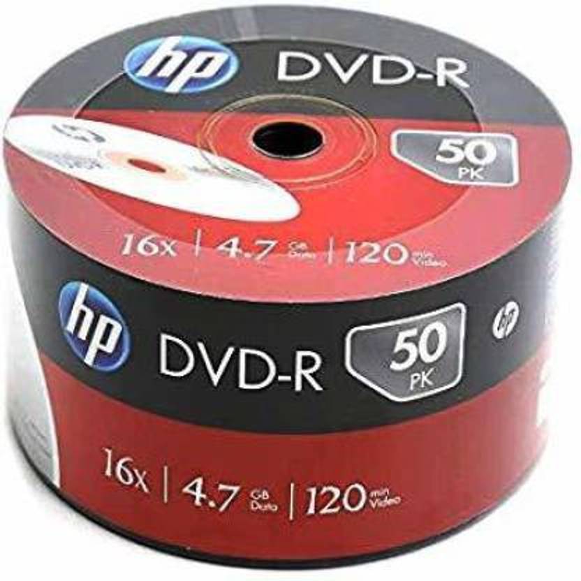 HP DVD Recordable DMA00070 Pack of 50 Disc Shrink Wrap Speed 16x 4.7 GB ...
