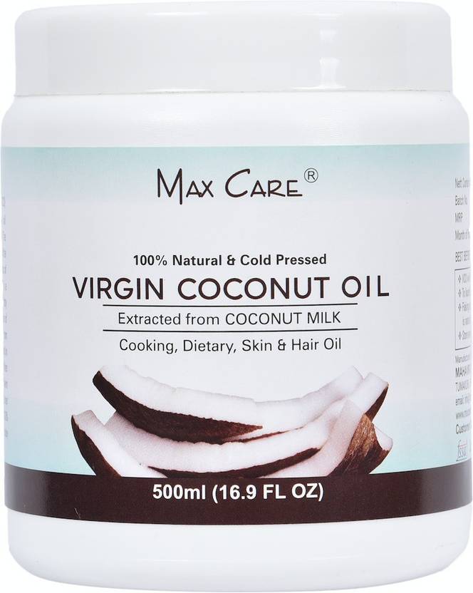 MAXCARE Maxcare Virgin Coconut Oil (Cold Pressed) 500ML Wide Mouth ...