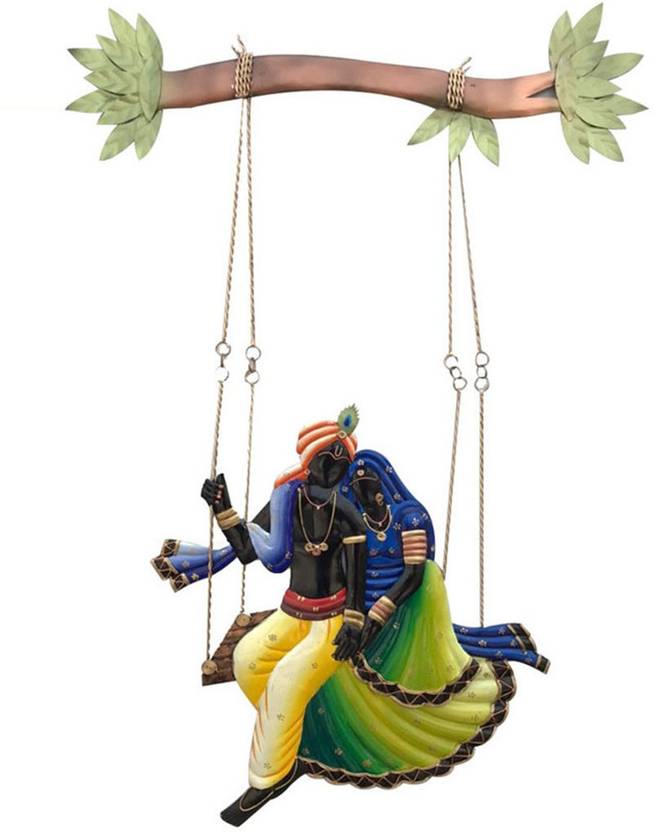 Craferia Export Attractive Artwork Radha Krishna Jhula Wall Hanging ...