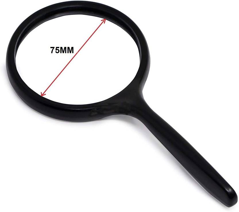 GeoKraft Magnifying Glass Lens 75MM Double Glass for Reading, 10X High ...