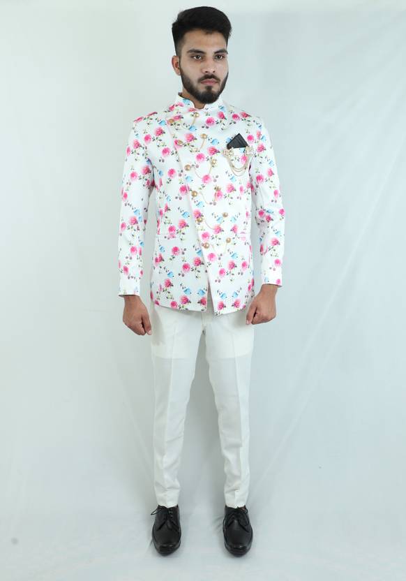 Kunwar Collection JODHPURI SUIT Floral Print Men Suit - Buy Kunwar ...