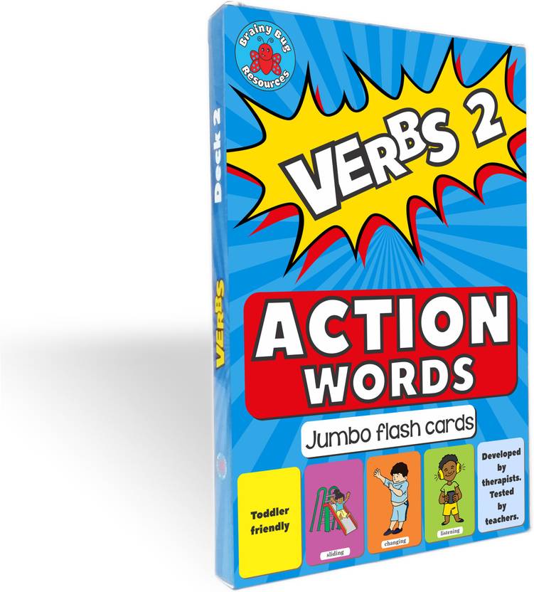 Brainy Bug Resources 30 jumbo flashcards to teach action words, level 2 ...