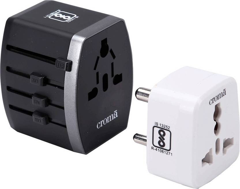 Croma Universal USB and Type-C Adapter CREP0148 Worldwide Adaptor Black ...