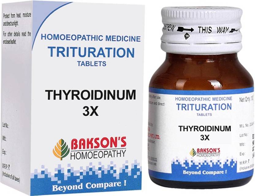 Bakson's Homoeopathy Thyroidinum 3X Tablets Price in India - Buy Bakson ...