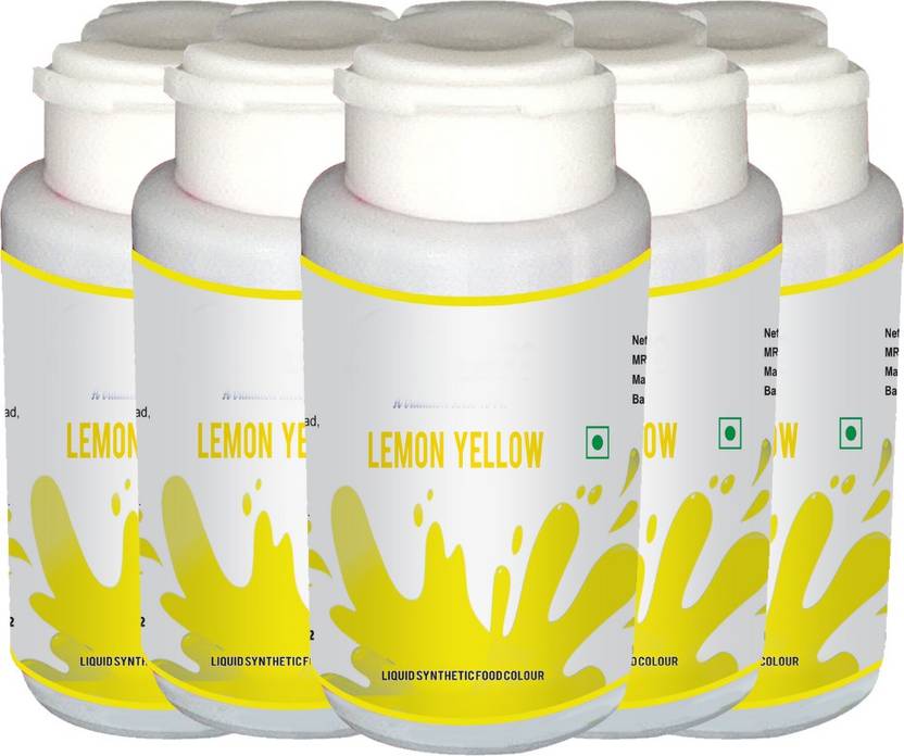 Bloom Lemon Yellow Liquid Colour Pack of 5 x 20ml Yellow Price in India ...